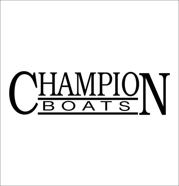 Champion Boats decal – North 49 Decals