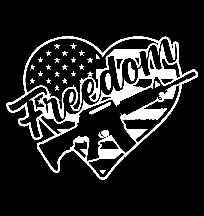 Freedom heart decal – North 49 Decals