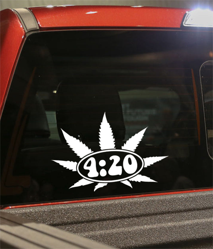4:20 leaf marijuana decal – North 49 Decals