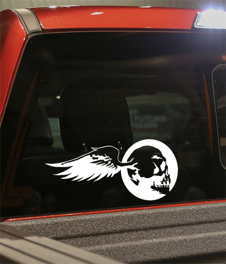 skull 23 skull biker decal – North 49 Decals