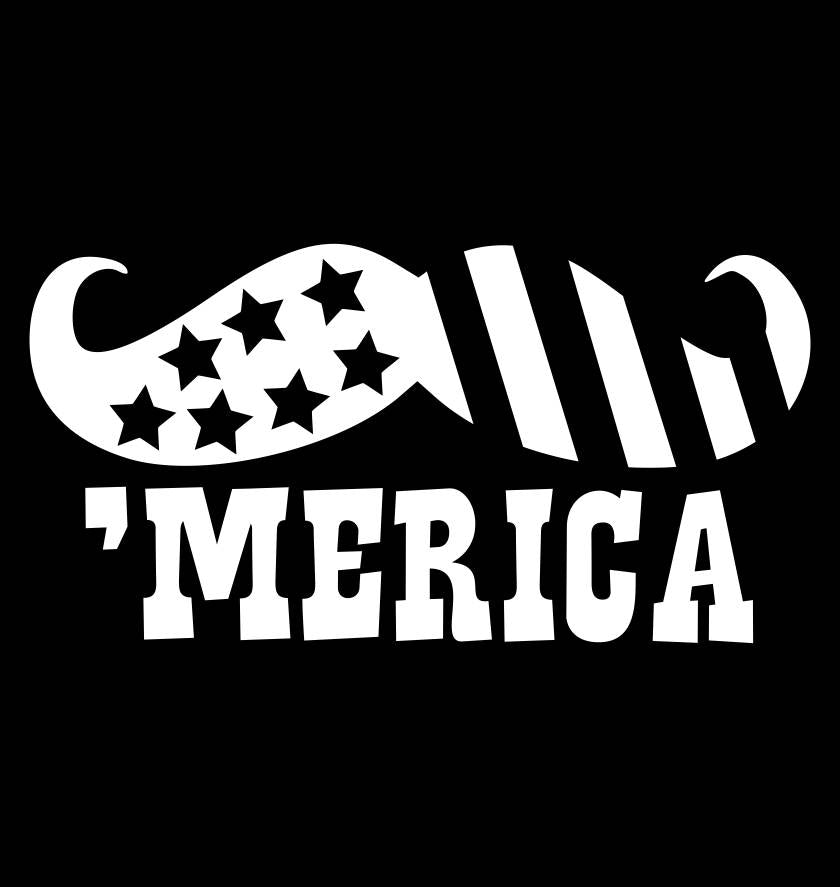 Merica Moustache decal – North 49 Decals